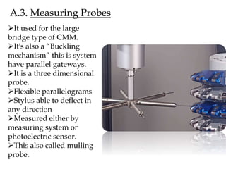 Metrology and measurements(Coordinate Measuring Machine) | PPTX