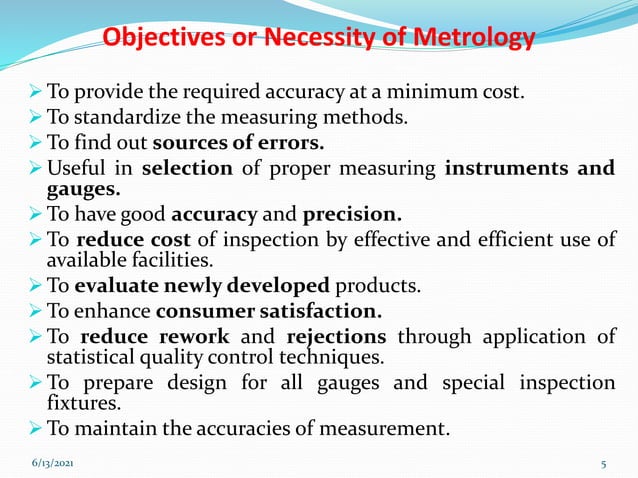 Metrology concepts and standards | PPTX