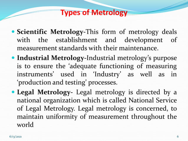 Metrology concepts and standards | PPTX