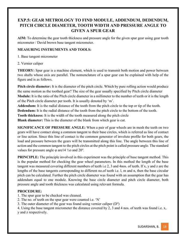 METROLOGY LAB MANUAL 26 12-16 | PDF | Physics | Science