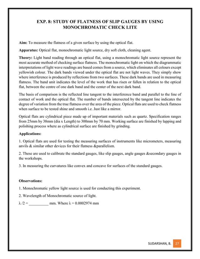 METROLOGY LAB MANUAL 26 12-16 | PDF | Physics | Science