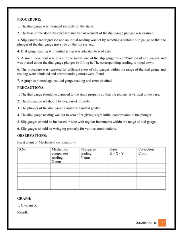 METROLOGY LAB MANUAL 26 12-16 | PDF | Physics | Science