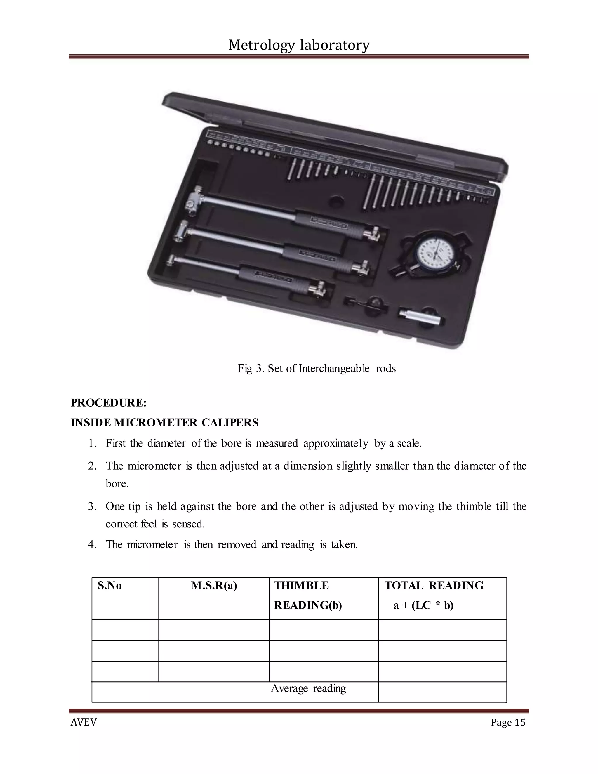 Metrology lab manual for marine engineering | DOCX