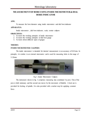 Metrology lab manual for marine engineering | DOCX