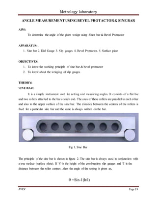 Metrology lab manual for marine engineering | DOCX