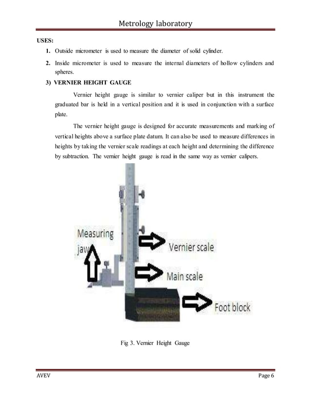 Metrology lab manual for marine engineering | PDF