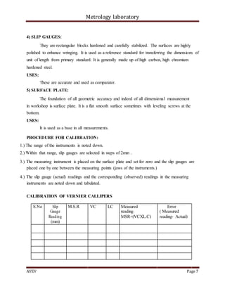 Metrology lab manual for marine engineering | DOCX
