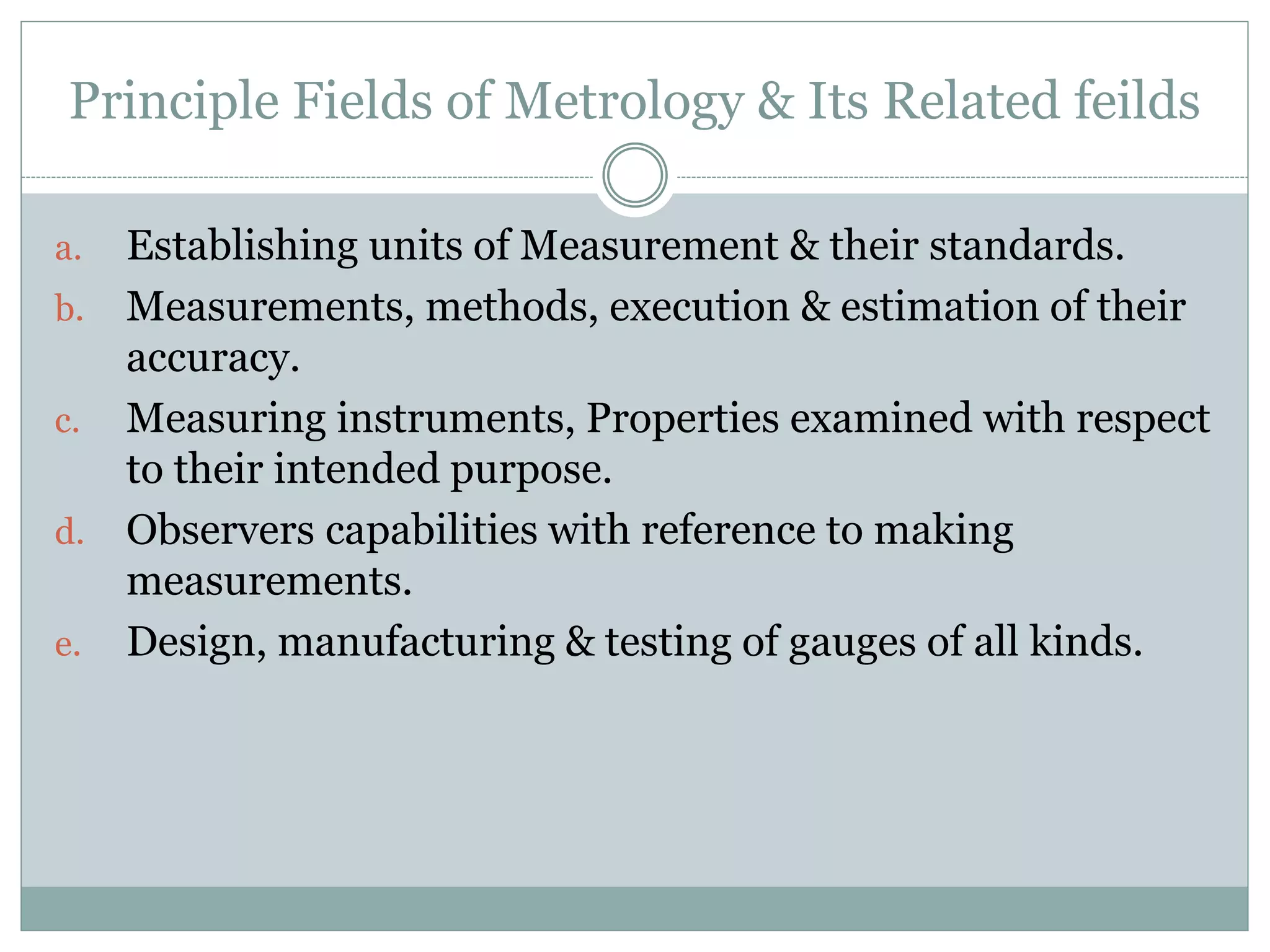 Metrology & measurement | PPTX