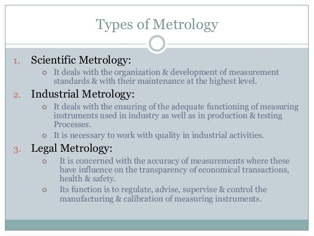 Metrology & measurement