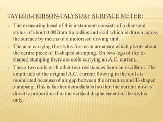 Metrology of Surfaces | PPTX