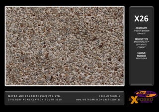 Metro Mix Concrete - Exposed Aggregate Concrete Catalogue | PDF