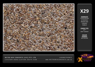 Metro Mix Concrete - Exposed Aggregate Concrete Catalogue | PDF