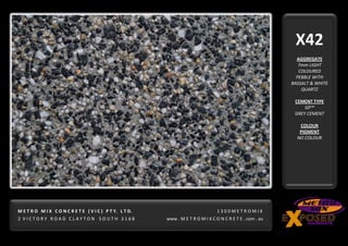 Metro Mix Concrete - Exposed Aggregate Concrete Catalogue | PDF