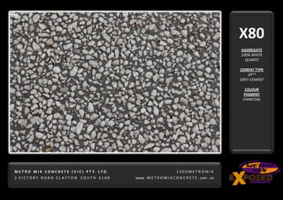 Metro Mix Concrete - Exposed Aggregate Concrete Catalogue | PDF