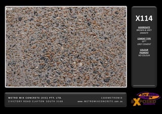 Metro Mix Concrete - Exposed Aggregate Concrete Catalogue | PDF