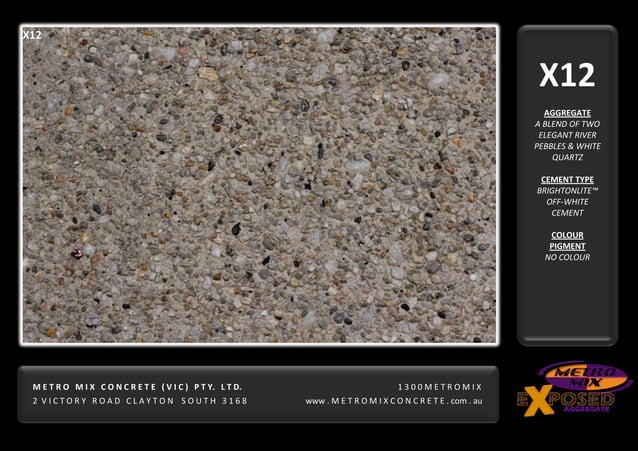 Metro Mix Concrete - Exposed Aggregate Concrete Catalogue | PDF ...