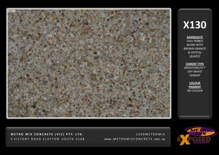 Metro Mix Concrete - Exposed Aggregate Concrete Catalogue | PDF