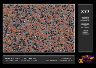 Metro Mix Concrete - Exposed Aggregate Concrete Catalogue | PDF