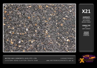 Metro Mix Concrete - Exposed Aggregate Concrete Catalogue | PDF