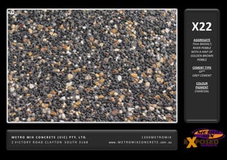Metro Mix Concrete - Exposed Aggregate Concrete Catalogue | PDF