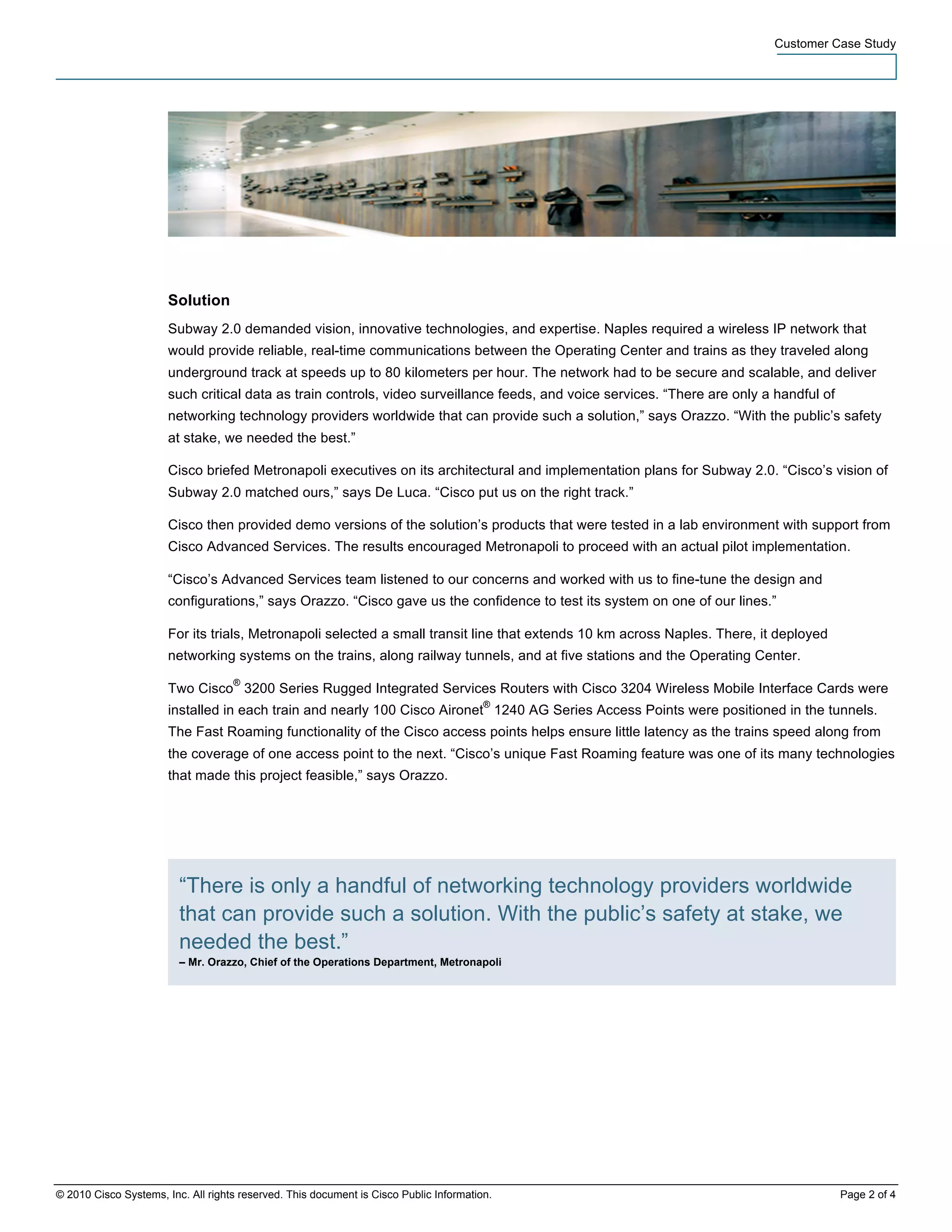 Metronapoli Services- Cisco | PDF