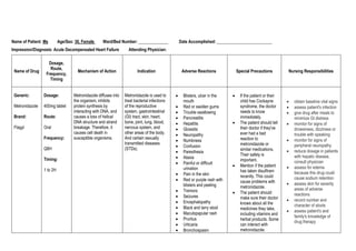 Metrodezole drug study.................. | PDF