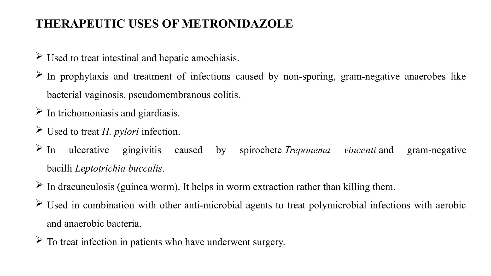Antibiotics - Metronidazole(An overview) | PPTX