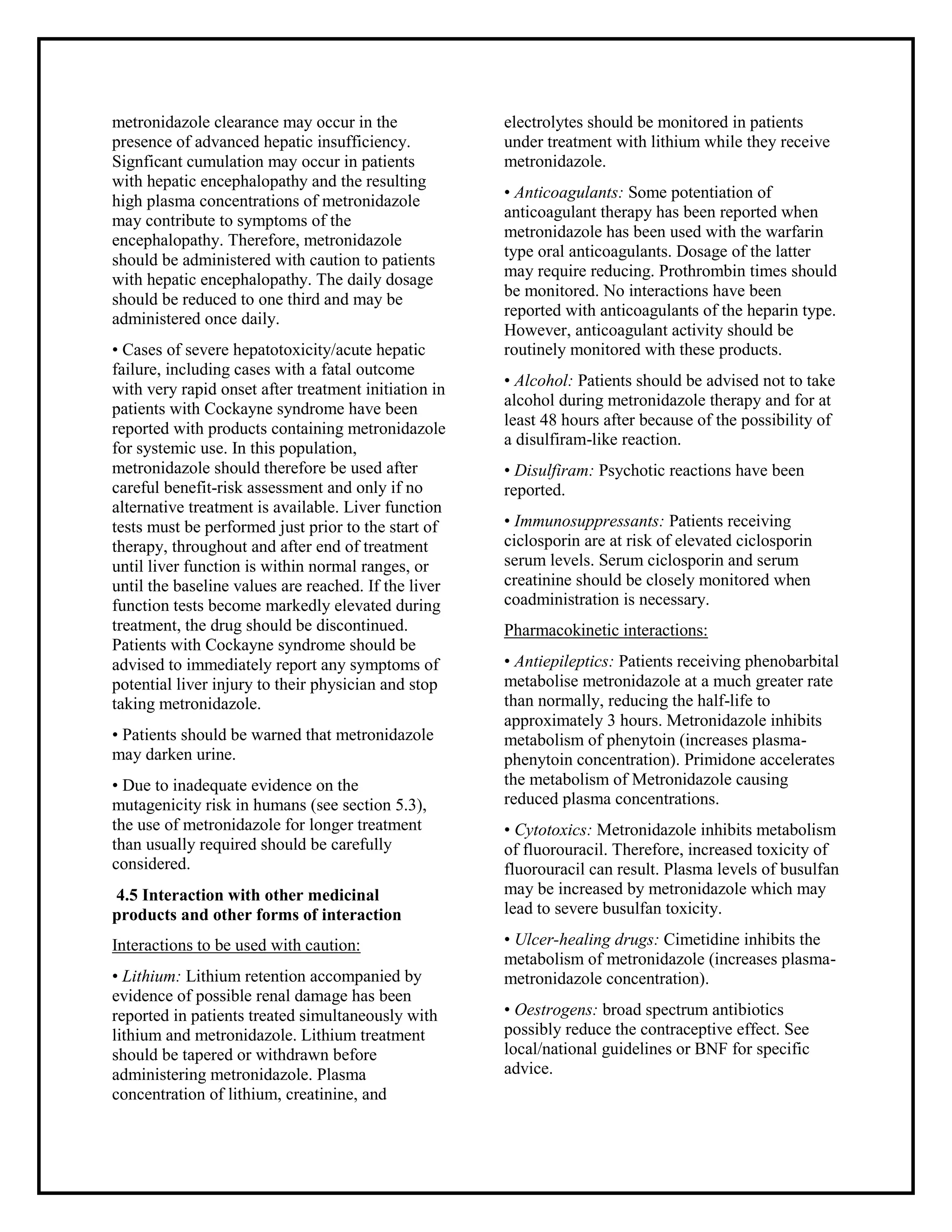 Metronidazole 500mg tablets smpc taj pharmaceuticals | PDF