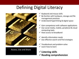 Digital Literacy and Libraries: What's Coming Next | PPT