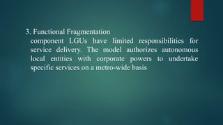 Lecture Presentation on Metro-Governance | PPTX | Developmental Sites ...