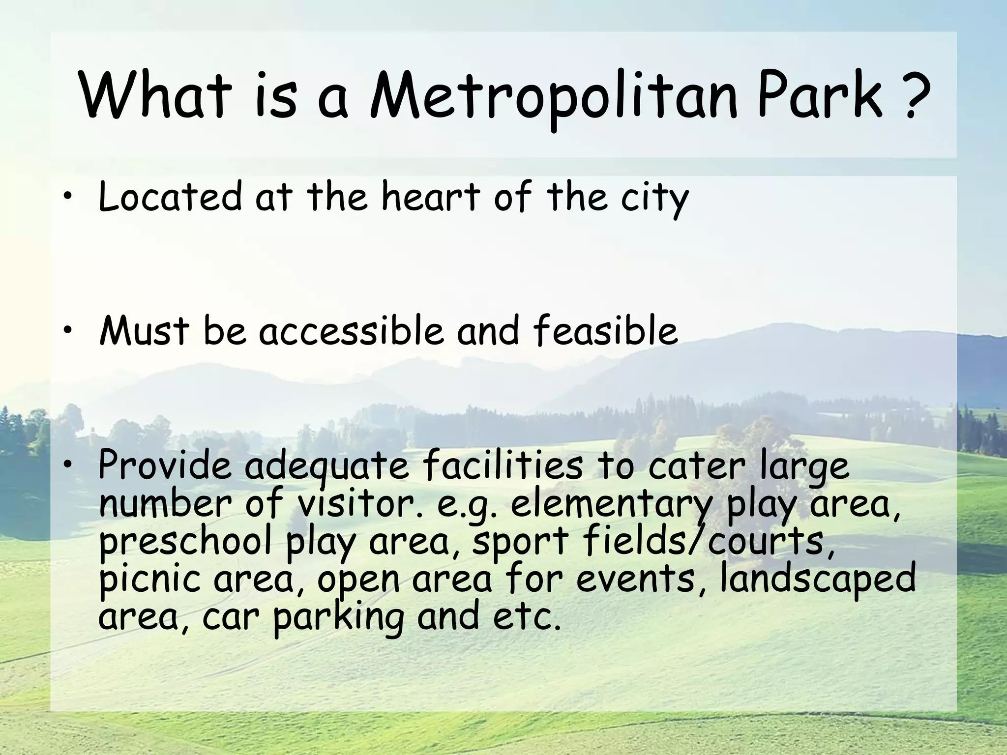 Project 1 - Metropolitan Park | PPT