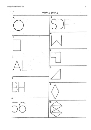 Metropolitan readness tests | DOC
