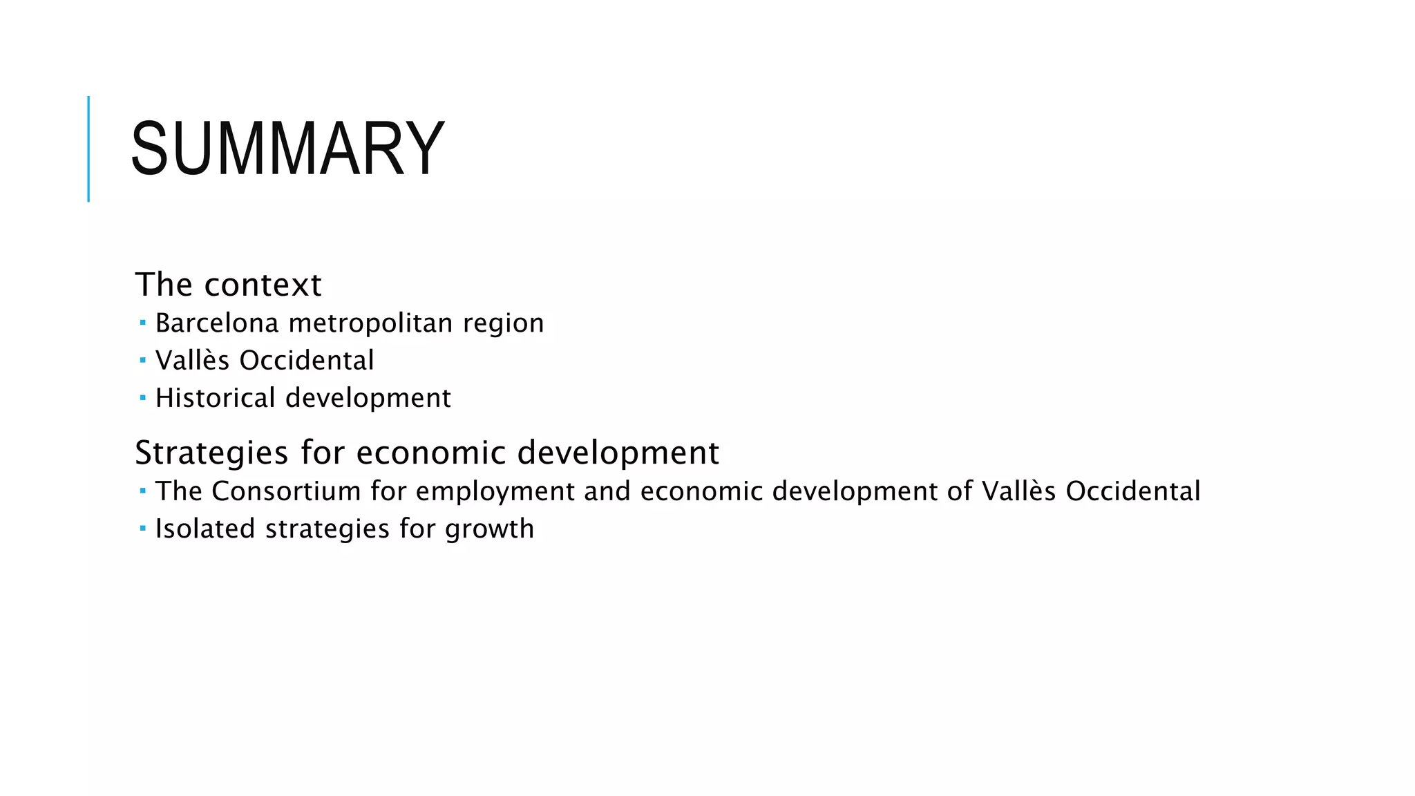 Metropolitan regions and small and medium sized cities