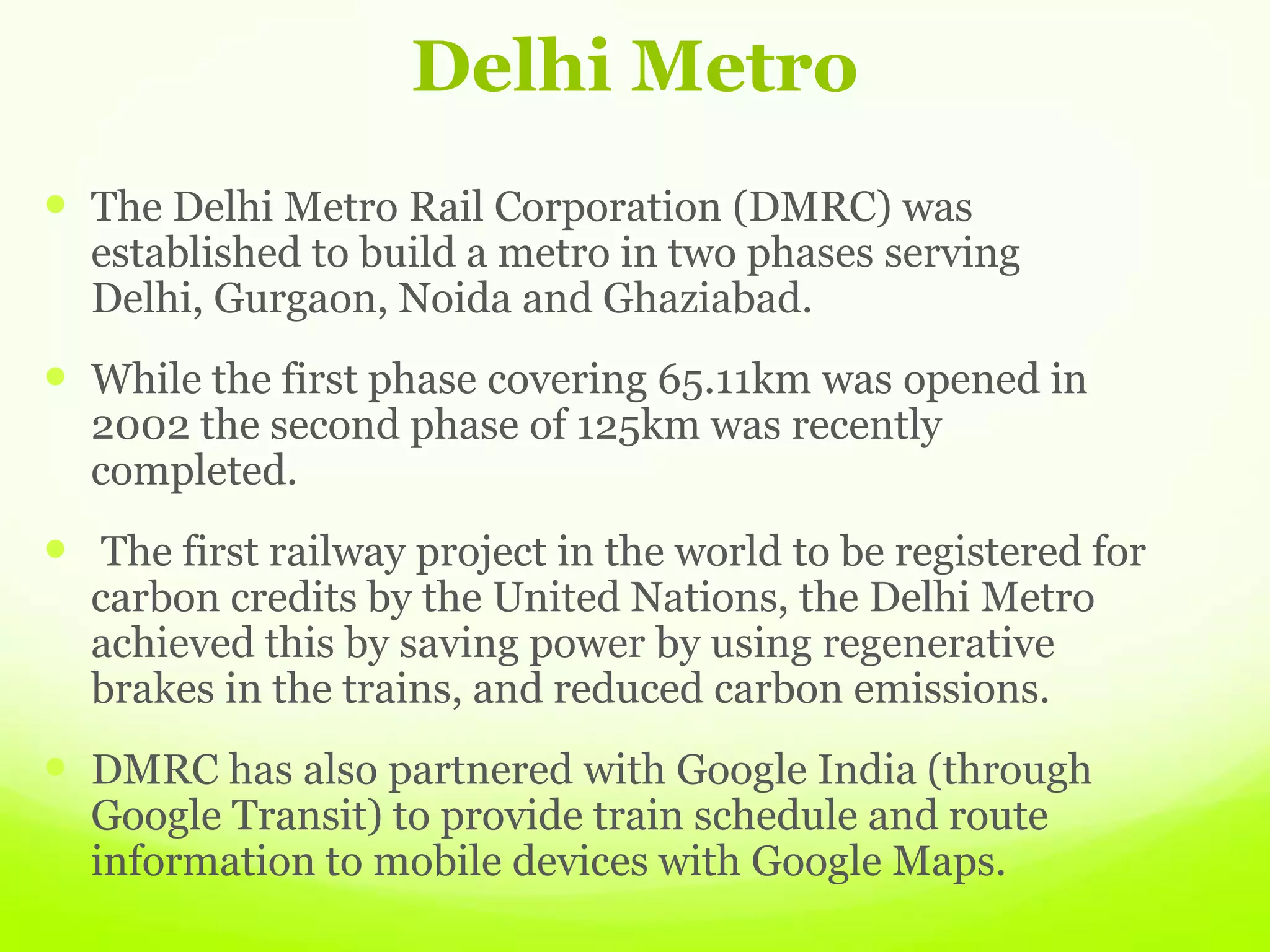 Metro Rail in India ppt | PPTX