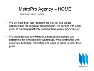 Metro Pro Agency Overview | PPT