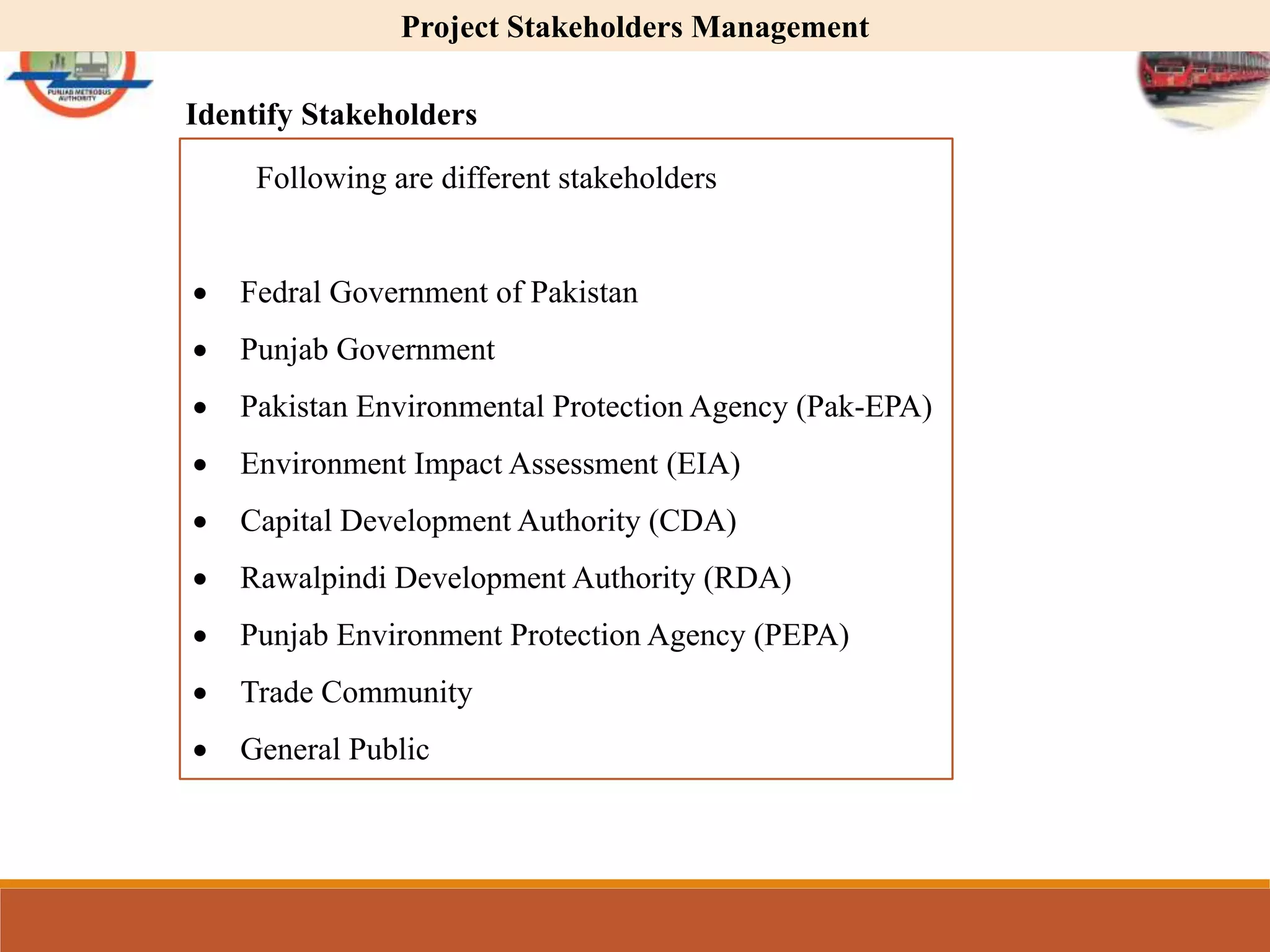 METRO BUS PROJECT ISB/RWP (HR & COMMUNICATION MANAGEMENT PLAN) | PPTX