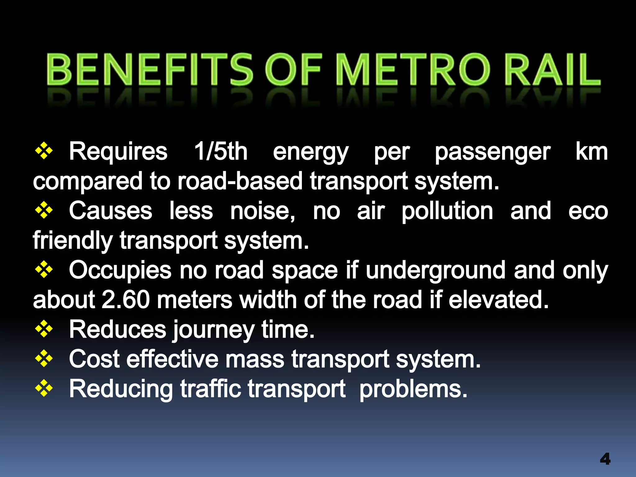 Metro rail in india | PPTX