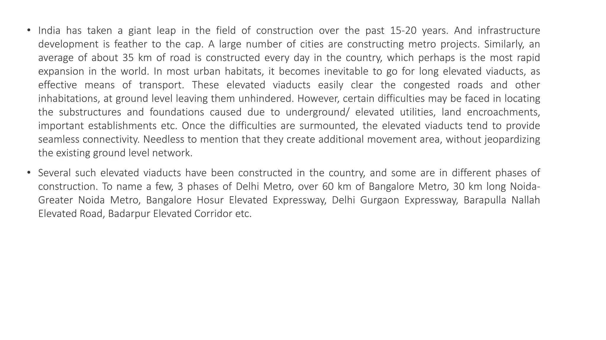 Metro rail segments | PPTX