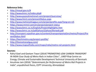 Metro rail status in india | PPT