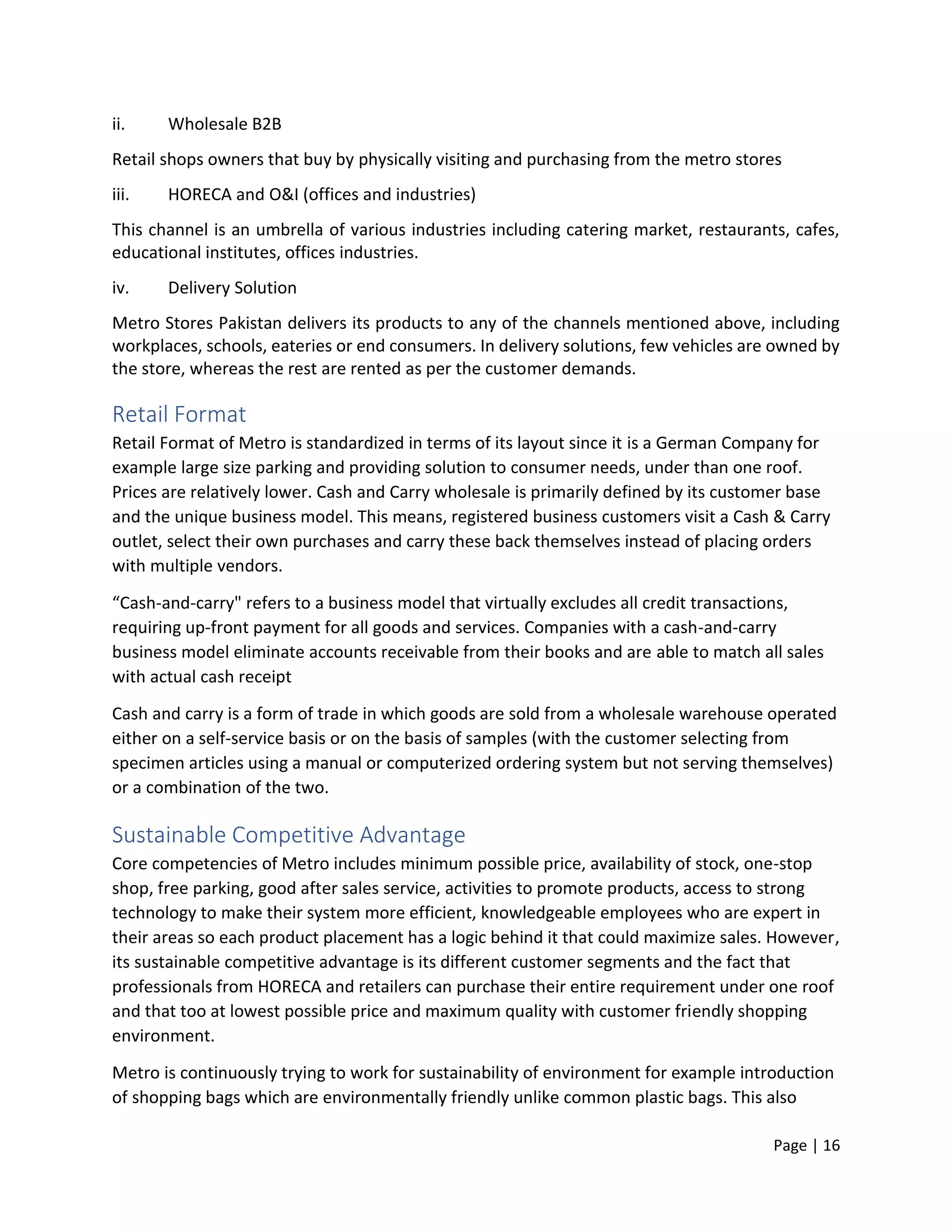 Metro Retail Report | PDF