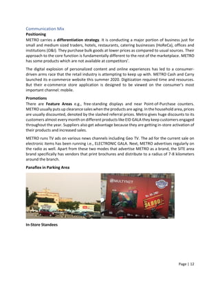 Metro Retail Report | PDF