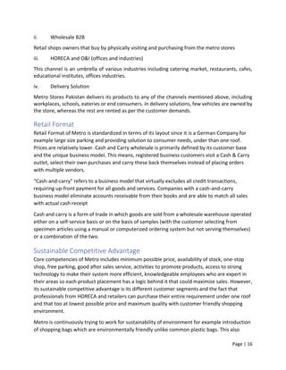 Metro Retail Report | PDF