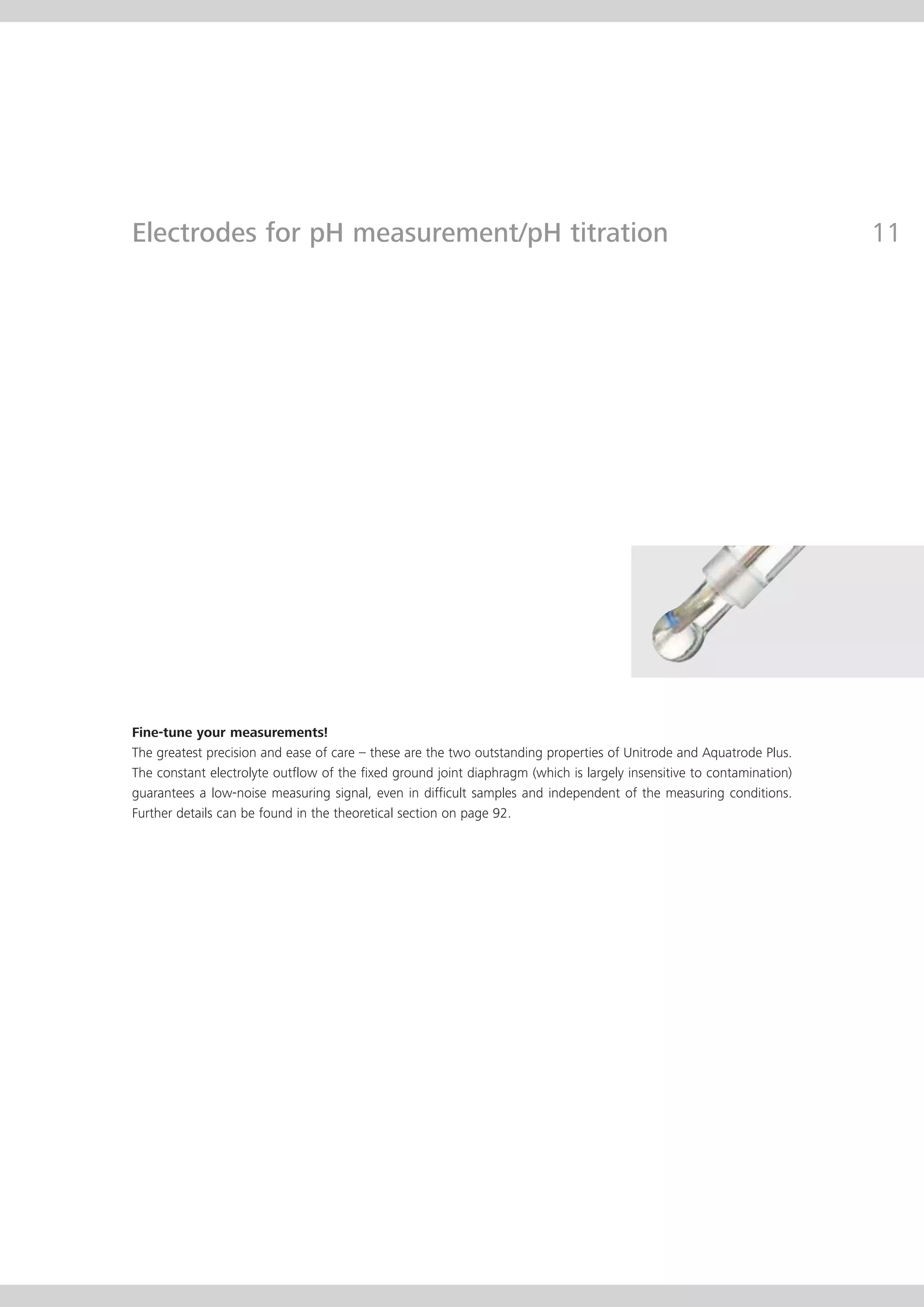 Metrosensor: electrodes from Metrohm | PDF