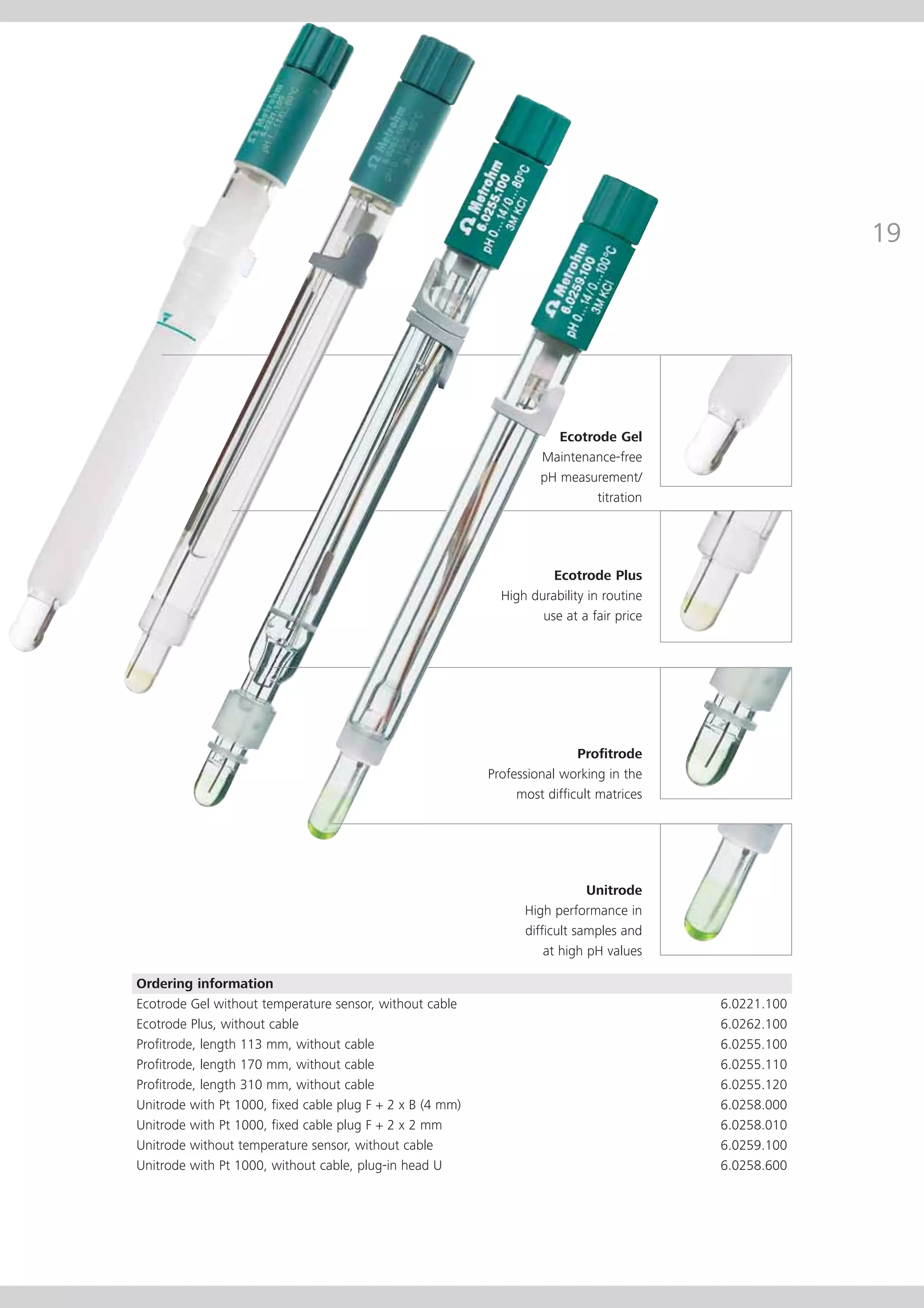 Metrosensor: electrodes from Metrohm | PDF