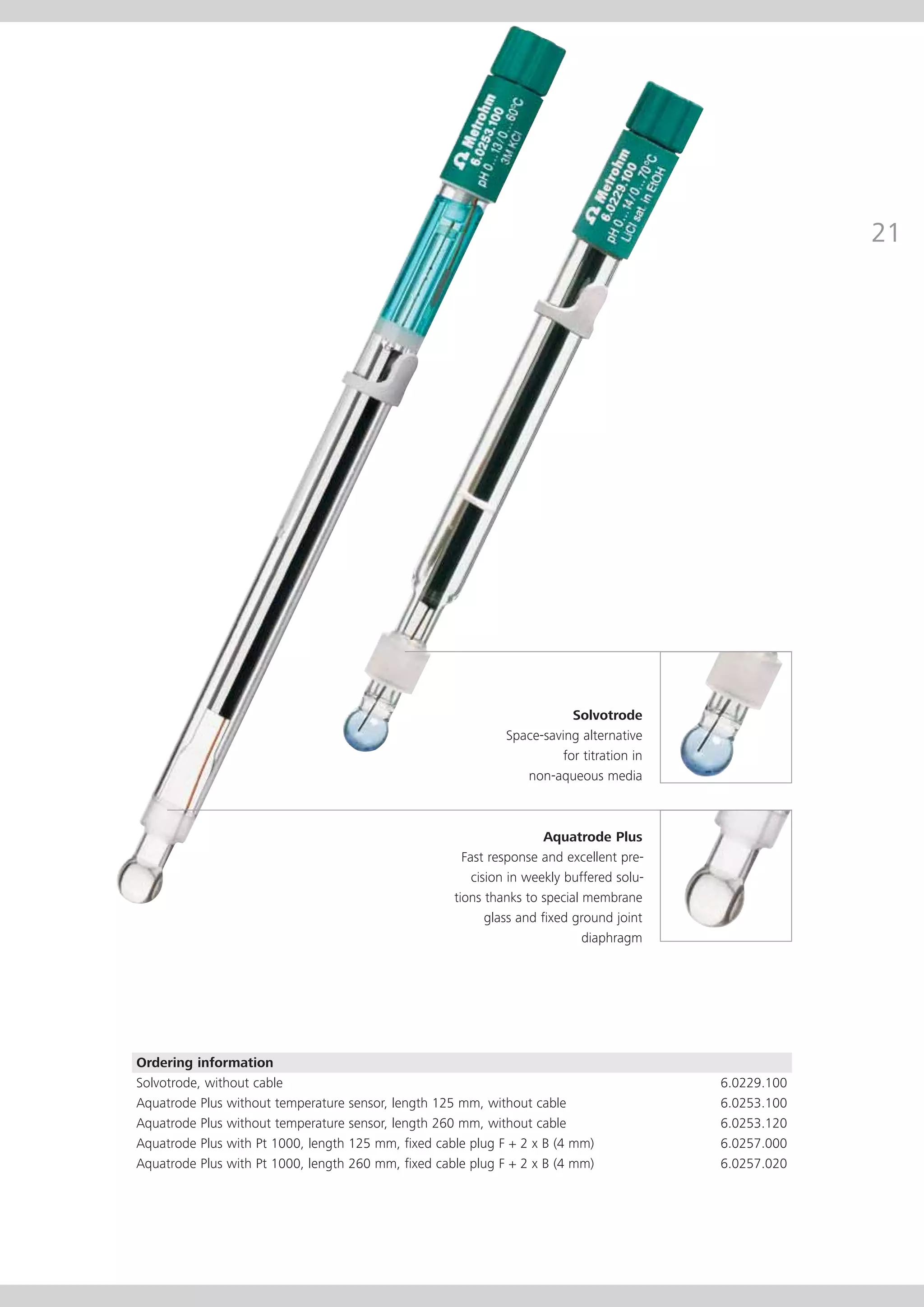 Metrosensor: electrodes from Metrohm | PDF