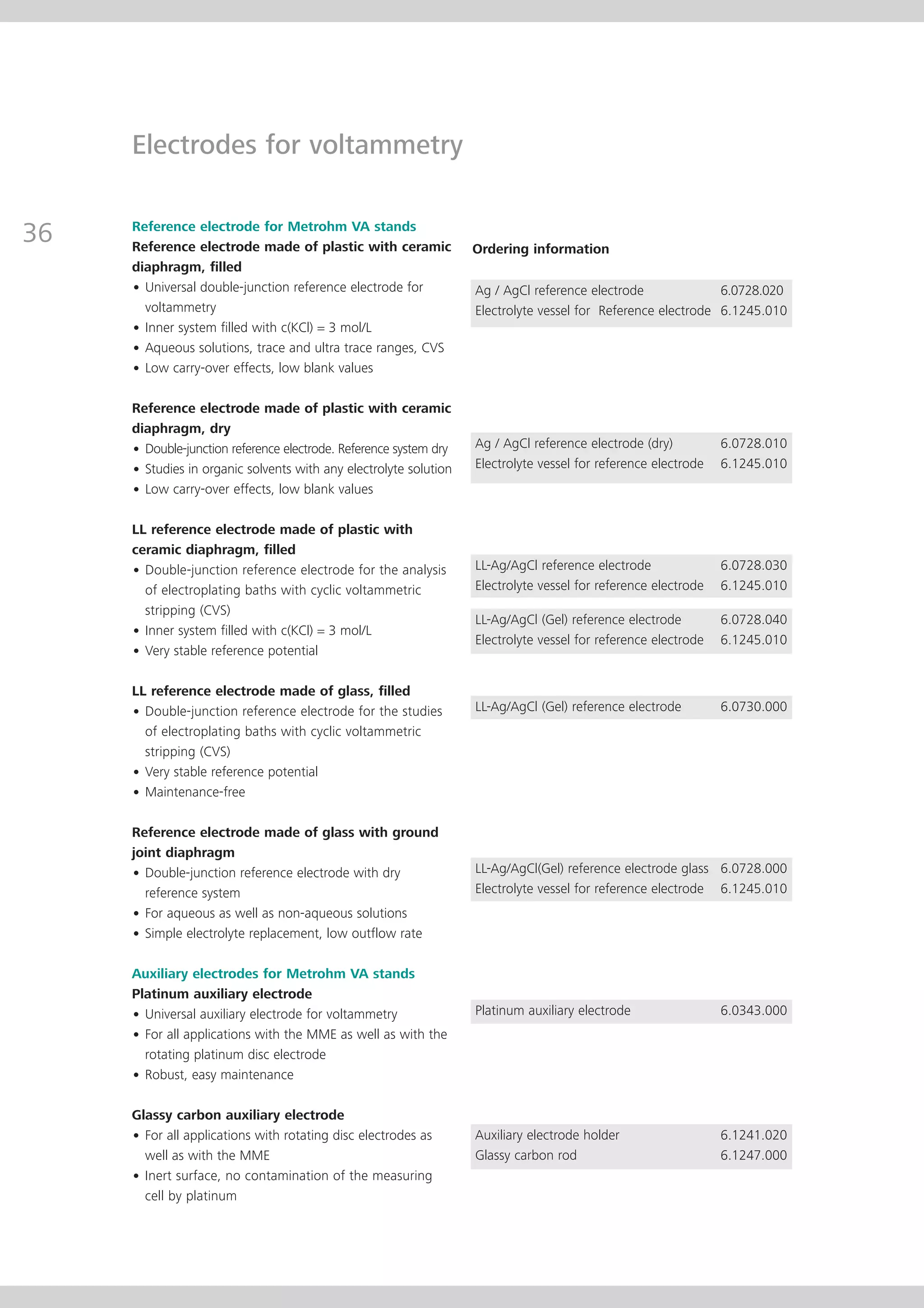 Metrosensor: electrodes from Metrohm | PDF
