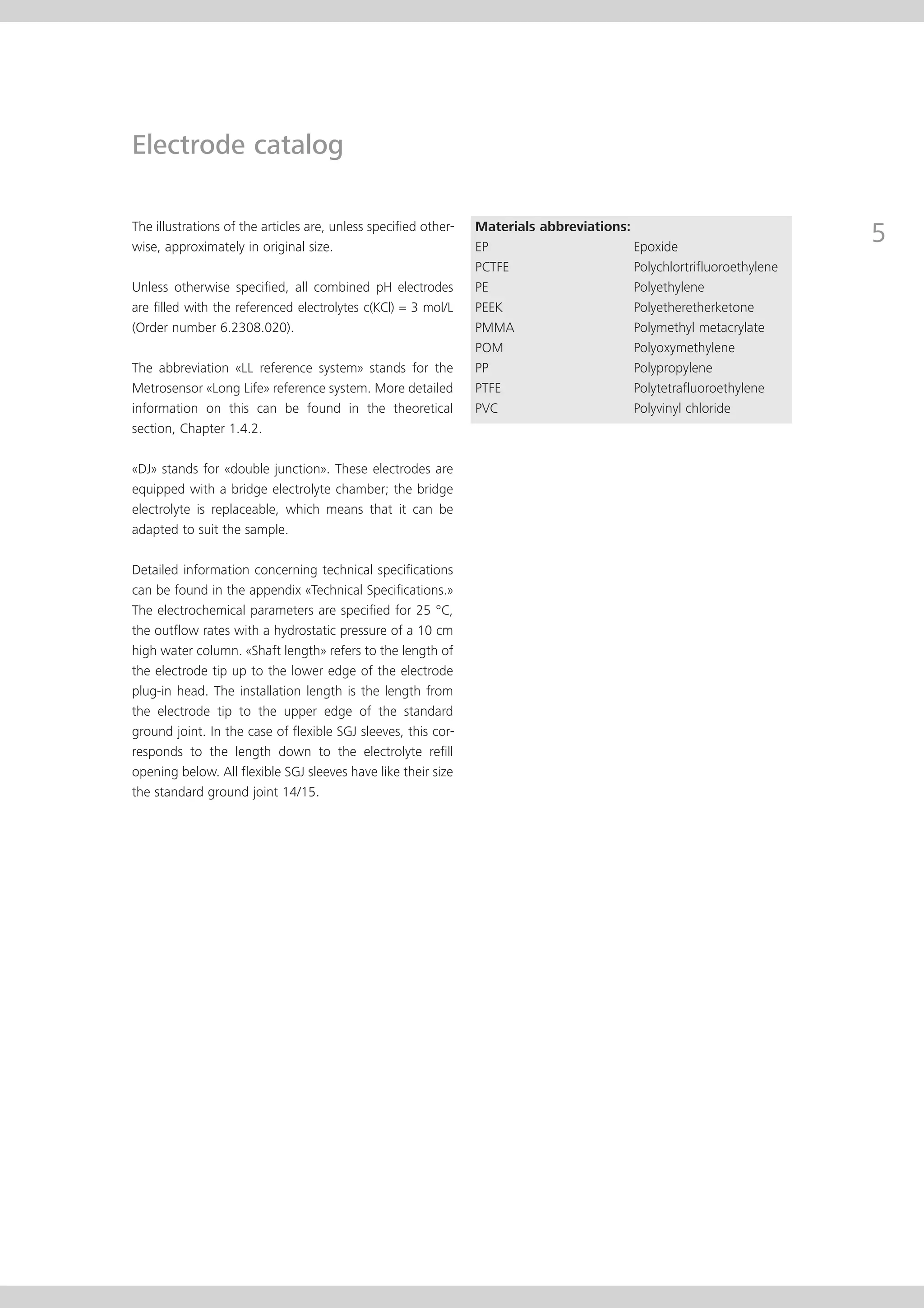 Metrosensor: electrodes from Metrohm | PDF