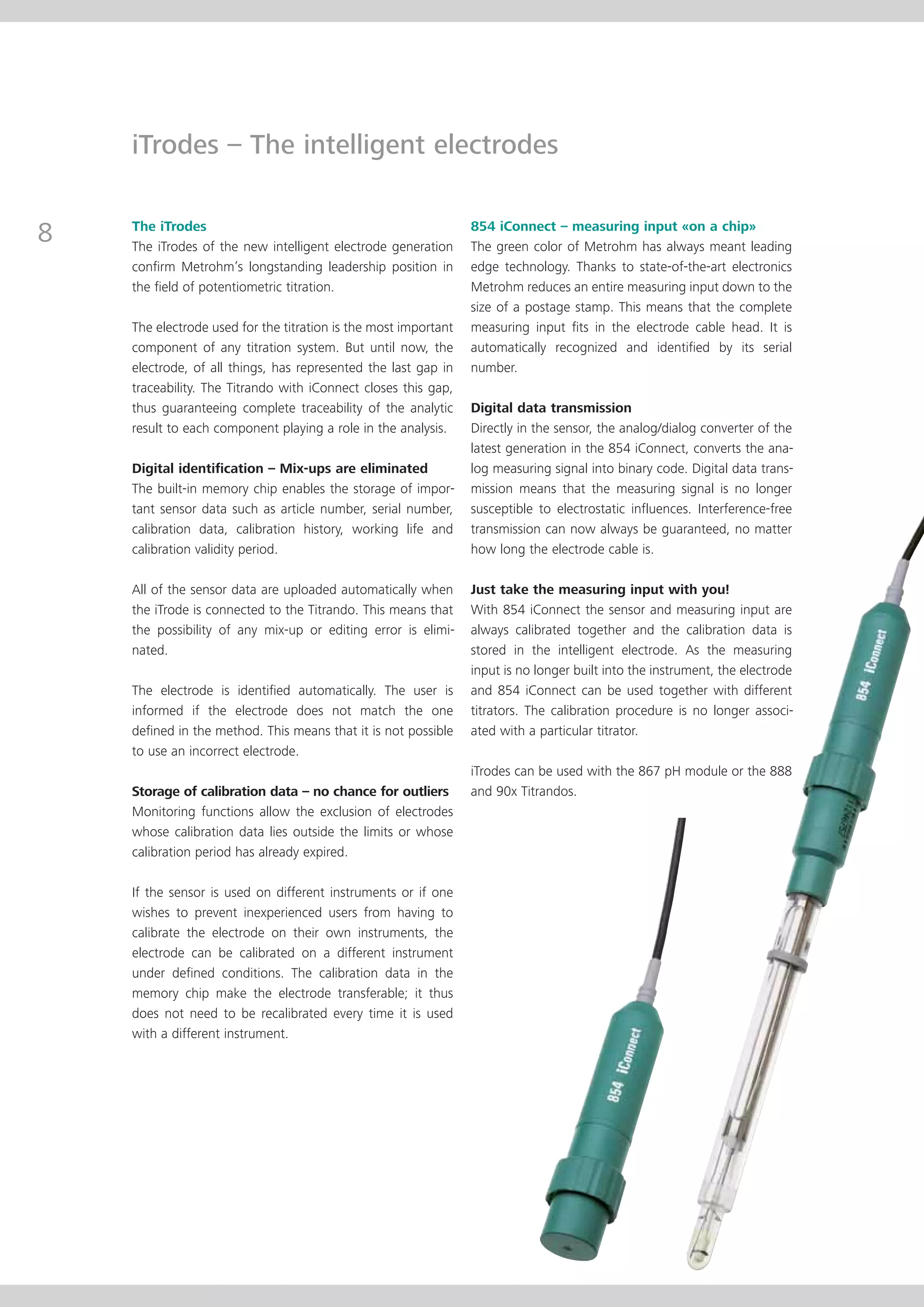 Metrosensor: electrodes from Metrohm | PDF