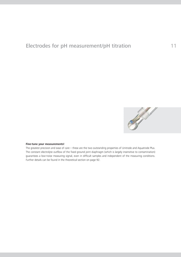 Metrosensor: electrodes from Metrohm | PDF