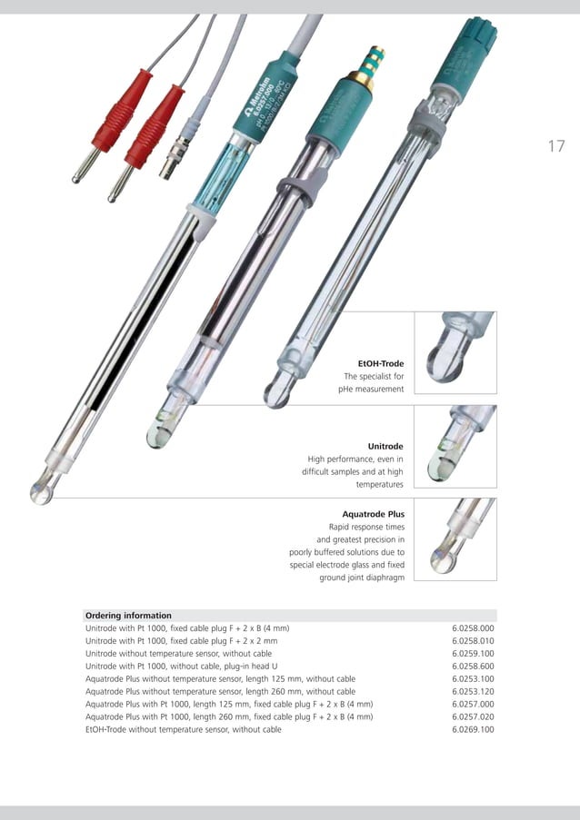 Metrosensor: electrodes from Metrohm | PDF